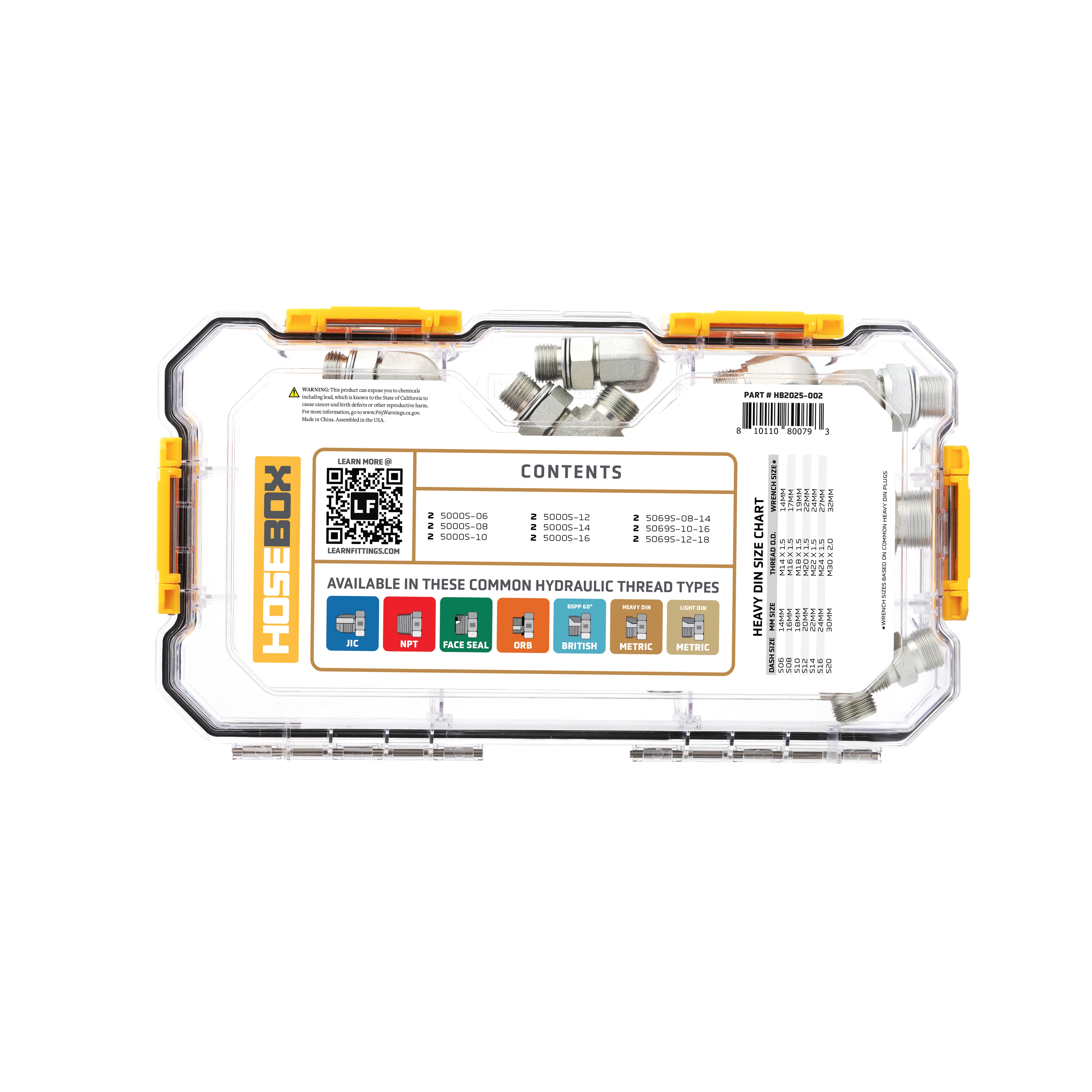METRIC HEAVY DIN - DIN - METRIC FITTING PACK